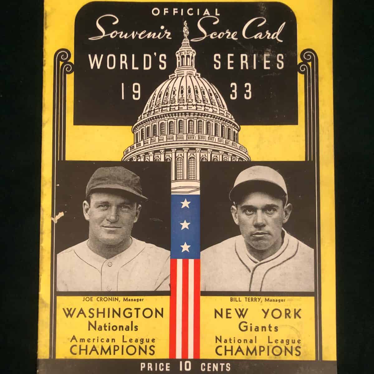 1933 World Series Score Card Hurls A Piece Of History - Orion's Attic